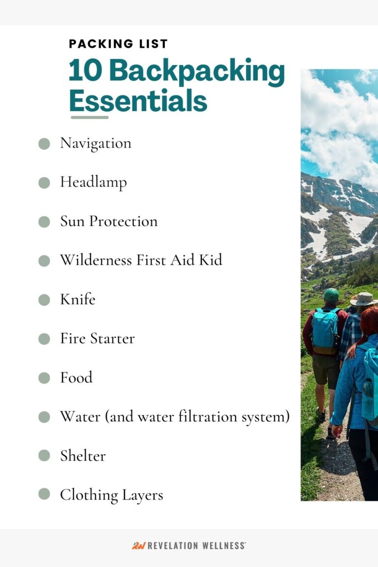 10 Backpacking Essentials - Revelation Wellness