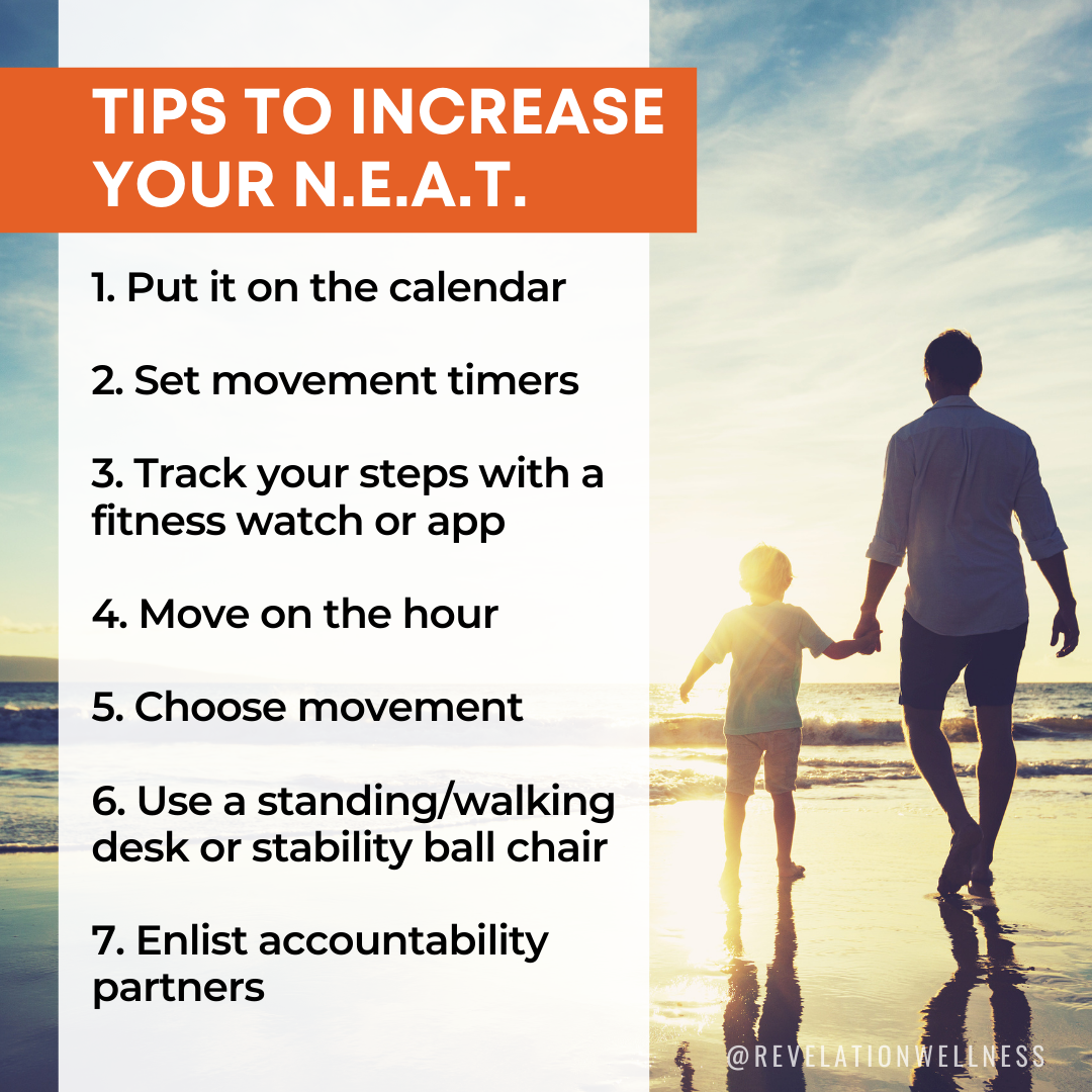 How to increase your N.E.A.T. during the day - Revelation Wellness